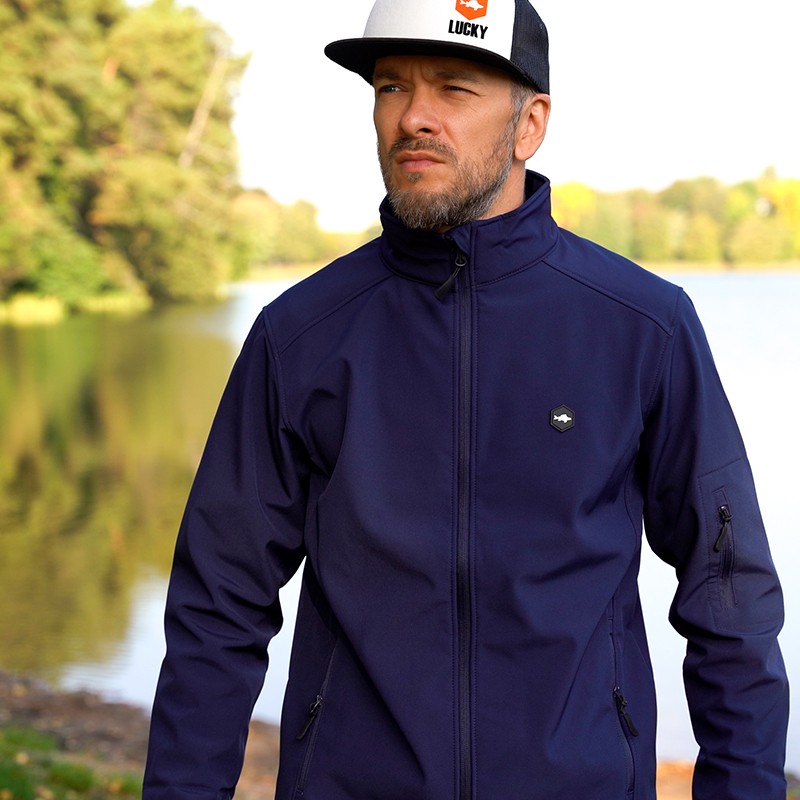 Softshell fishing jacket RAINMAN ThunderStorm Navy